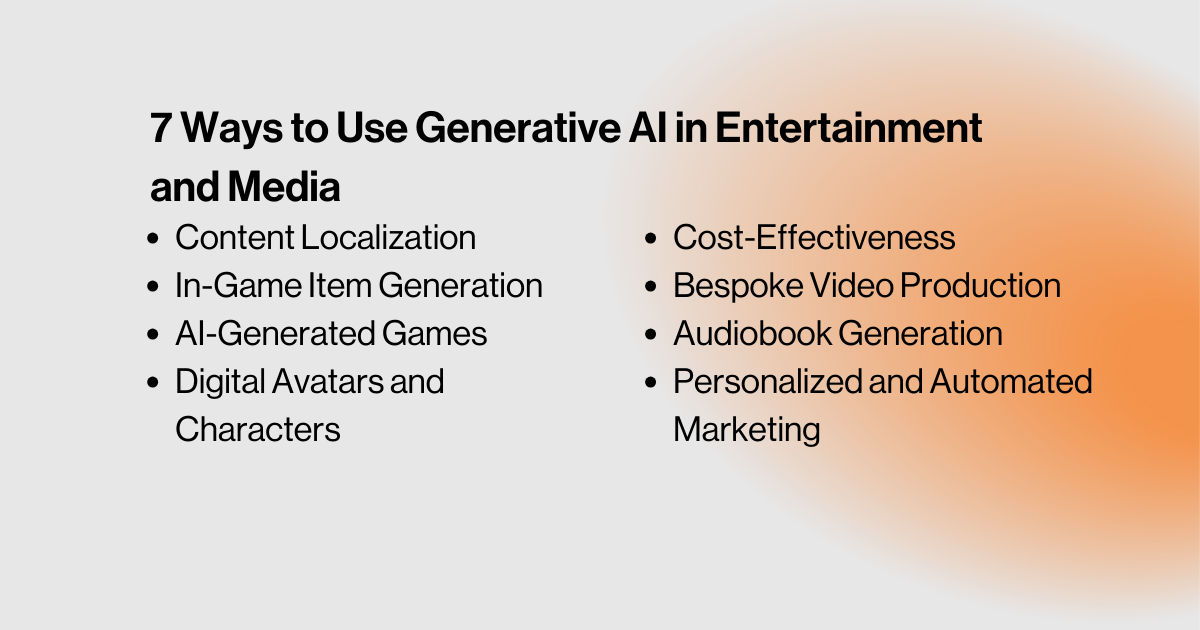 7 Use Cases for Generative AI in Media and Entertainment